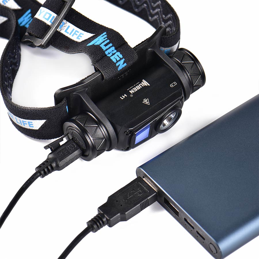 Wuben H1 18650 USB Brightest Rechargeable Headlamp with Red Light
