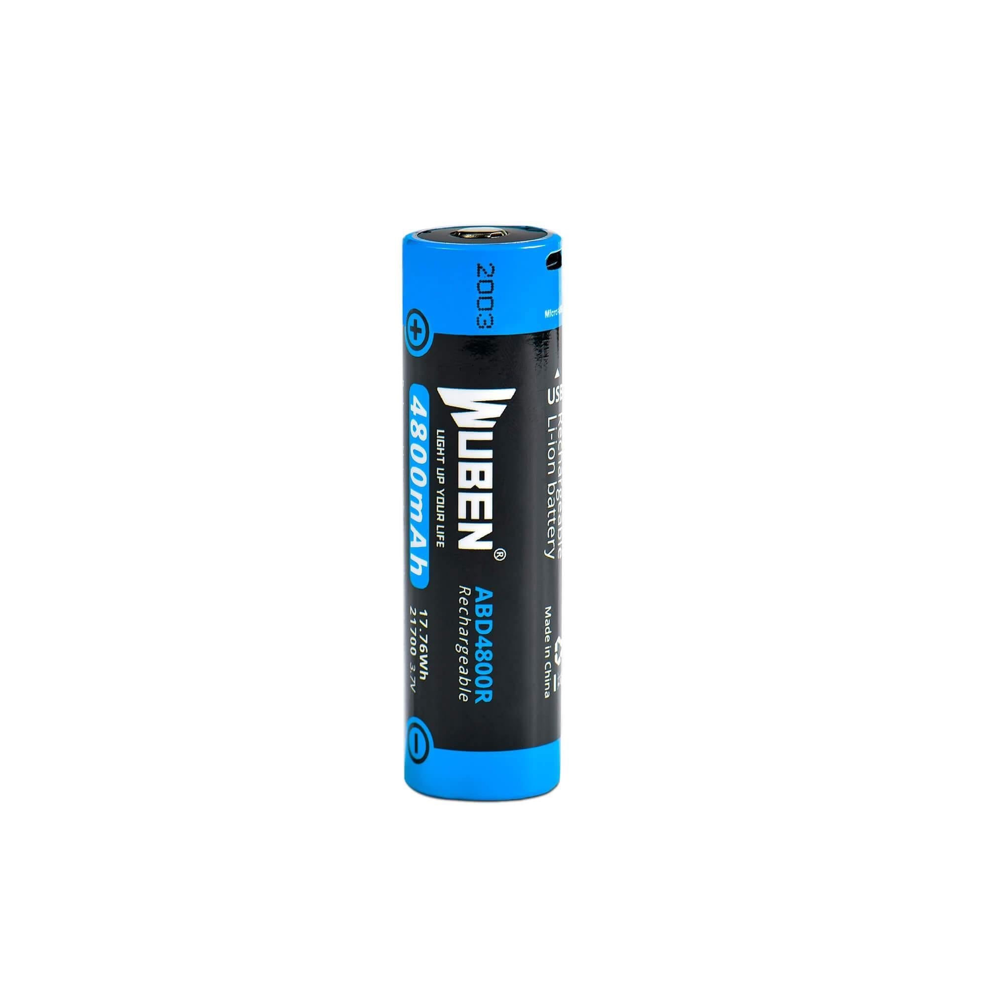 WUBEN Rechargeable 18650 Battery 2600mAh for Flashlight